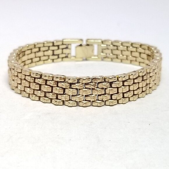 Vintage | Jewelry | Vintage Panther Chain Bracelet Gold Tone Classic ...